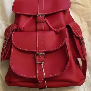 grafea | Bags | Grafea Red Leather Backpack | Poshmark